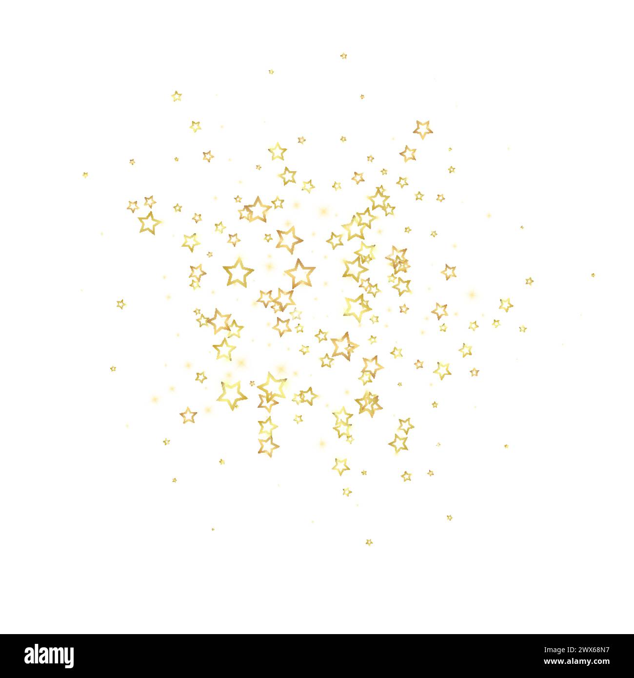 Christmas spirit. Scattered falling stars. Festive christmas confetty ...