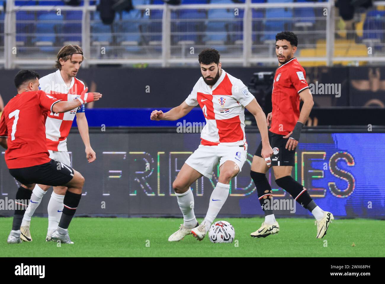CAIRO, EGYPT - MARCH 26: Luka Modric, Josko Gvardiol of Croatia during ...
