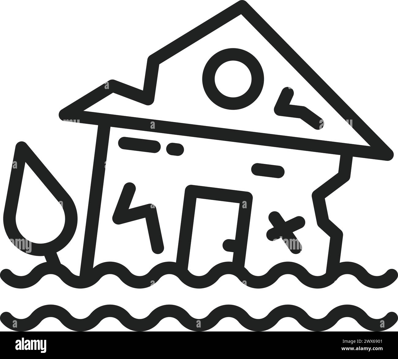 Flood icon vector image. Suitable for mobile application web application and print media Stock ...