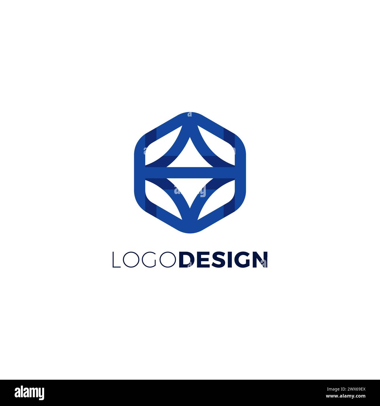 Hexagon Logo Simple. Hexagon Vector Illustration Stock Vector Image ...