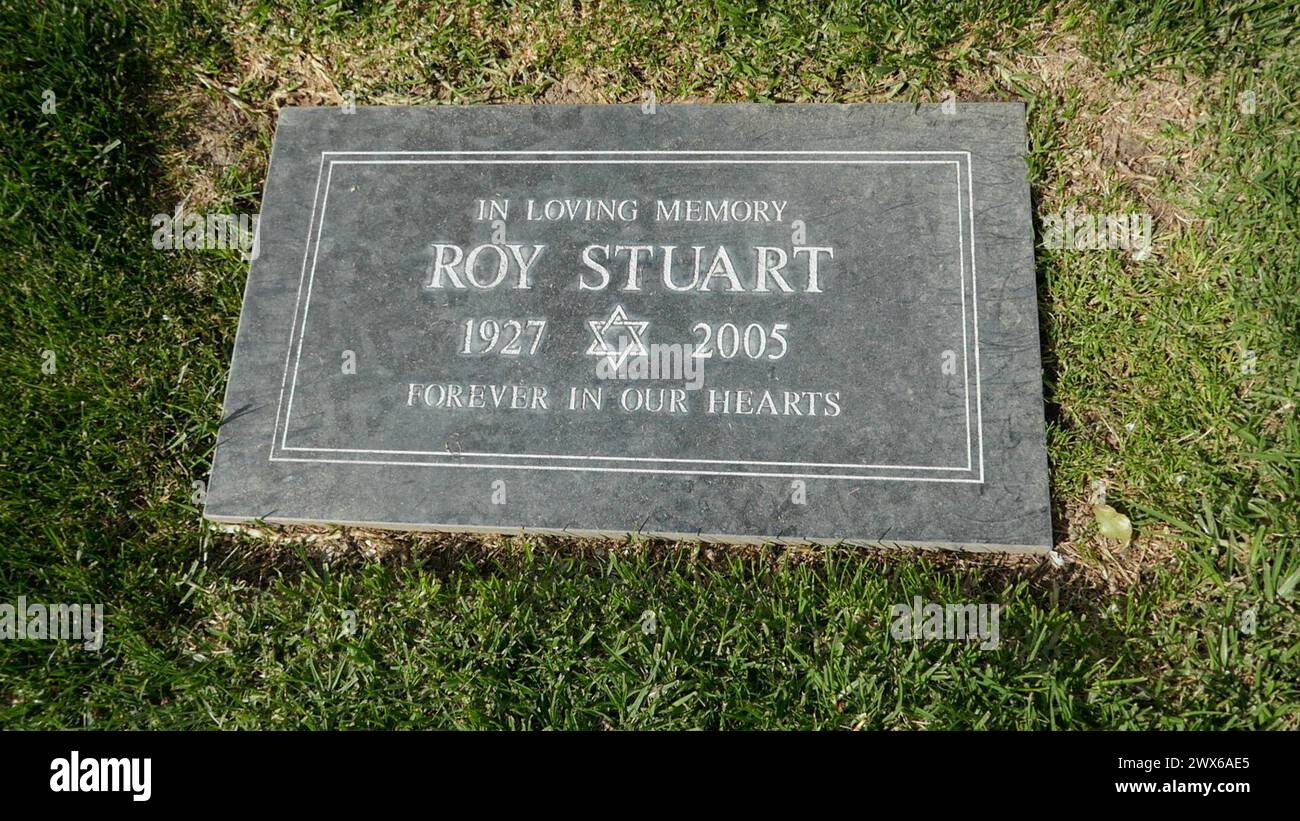 Mission Hills, California, USA 26th March 2024 Actor Roy Stuart Grave at Eden Memorial Park on ...