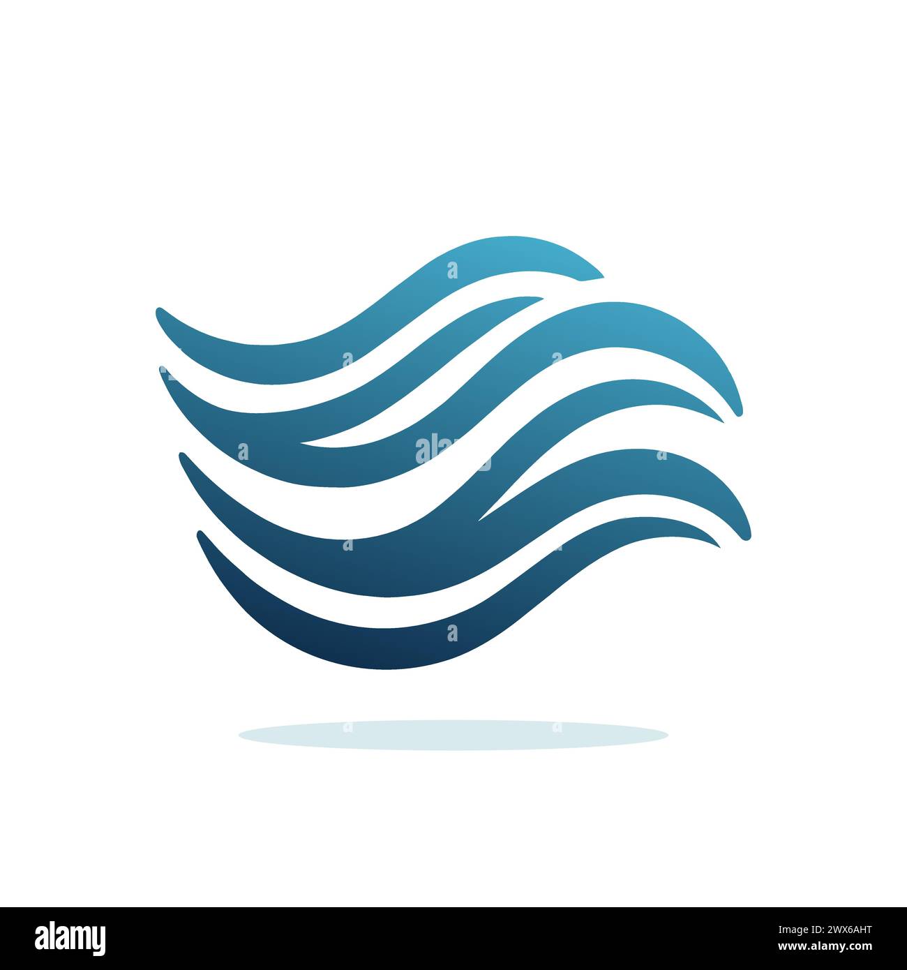 Sea wave icon. Blue waves on white background. Vacation symbol. Vector ...