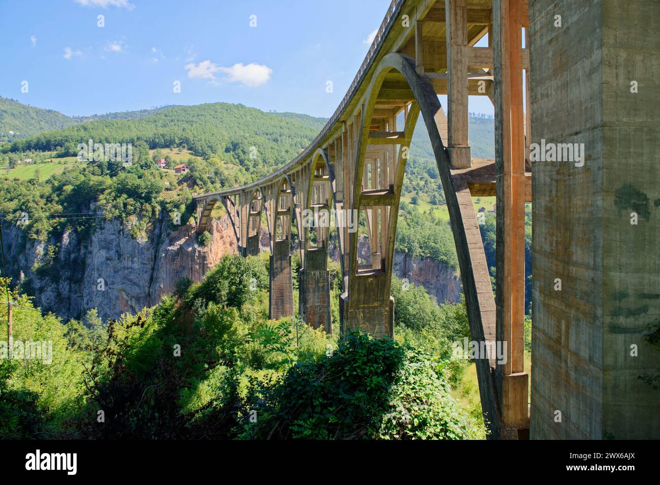 View of the Djurdjevica Tara Bridge in Durmitor National Park Stock ...