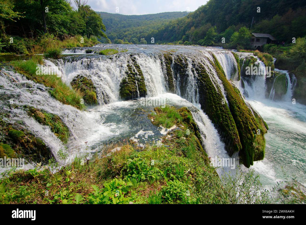 Waterfalls of Una National Park in Bosnia and Herzegovina. A network of ...