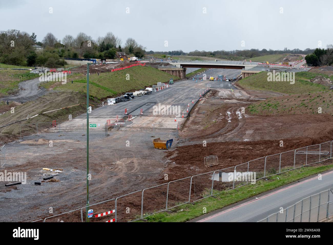 M42 Junction 6 scheme, West Midlands, England, UK. March 2024 Stock ...