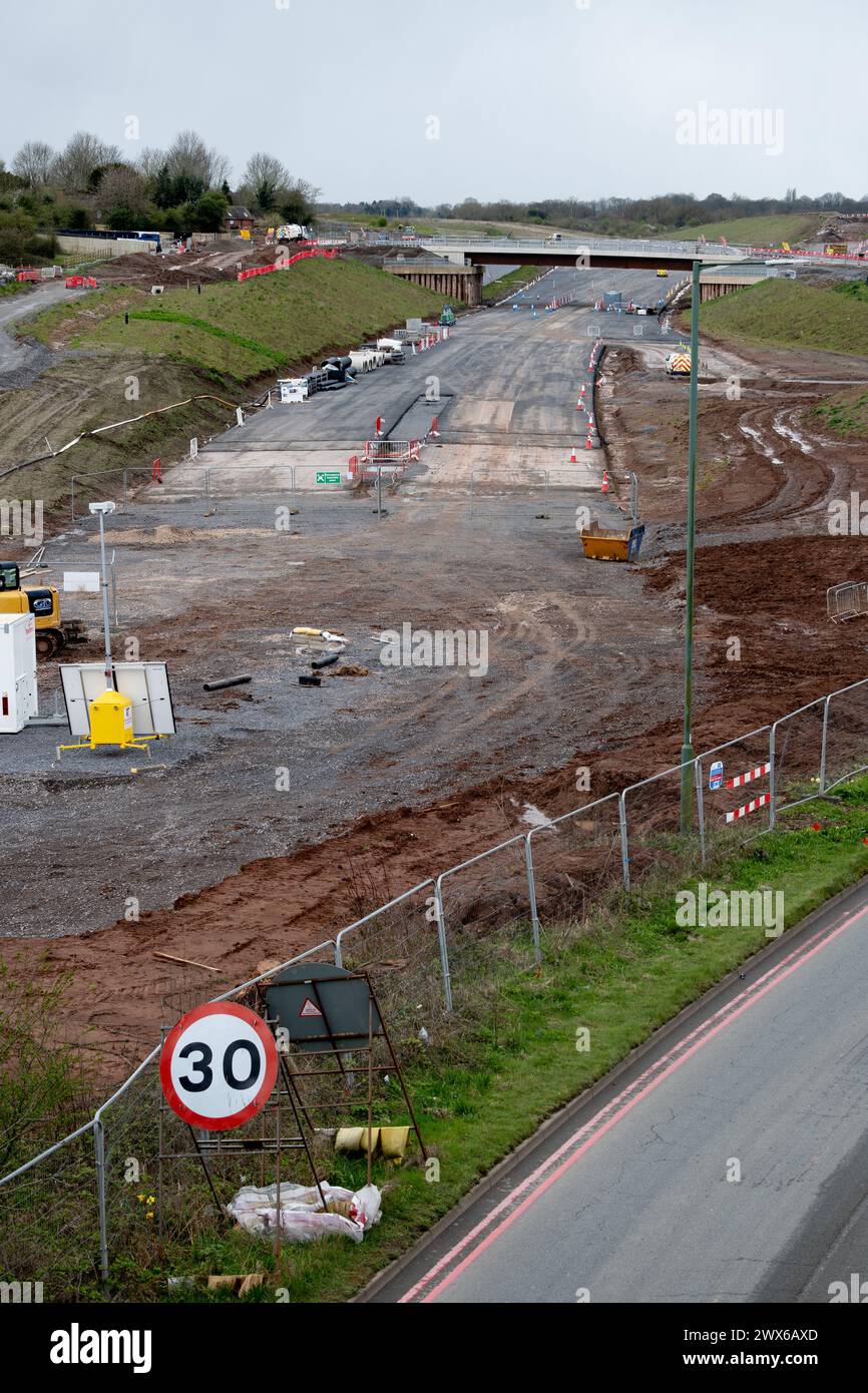 M42 Junction 6 scheme, West Midlands, England, UK. March 2024 Stock ...