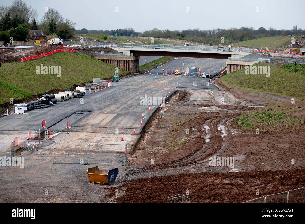 M42 Junction 6 scheme, West Midlands, England, UK. March 2024 Stock ...