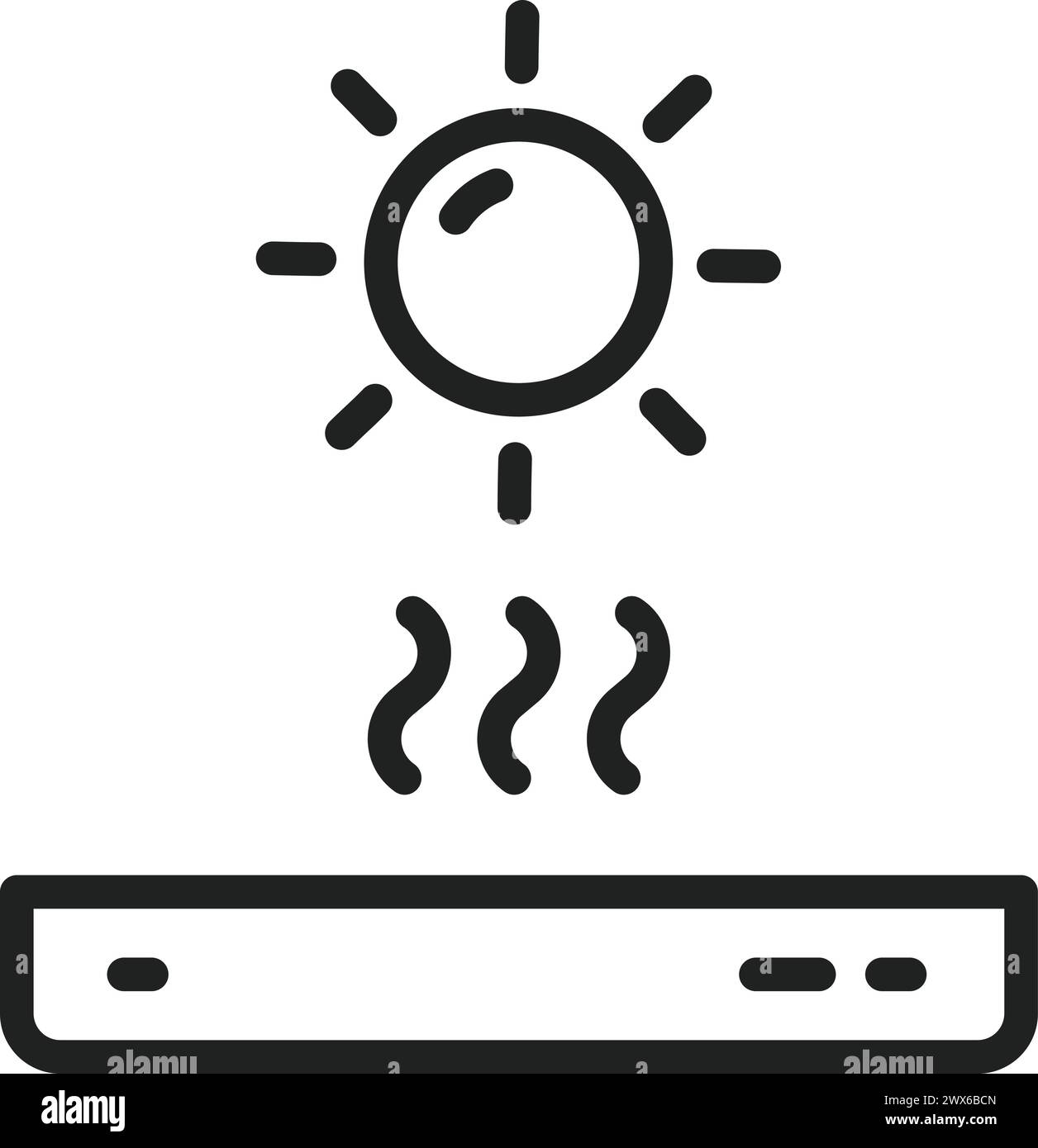 Heat Wave icon vector image. Suitable for mobile application web ...