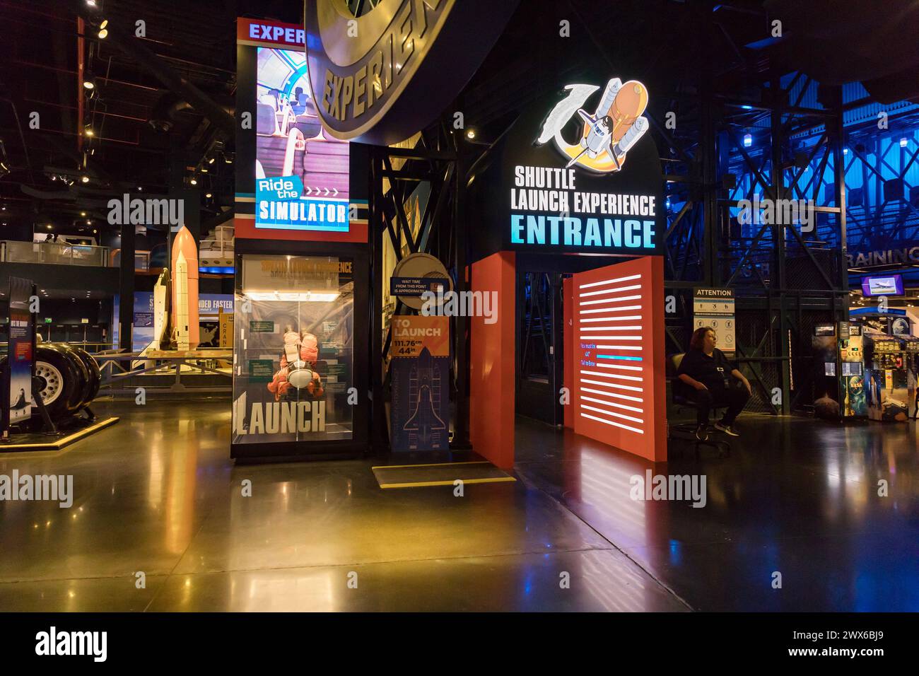 CAPE CANAVERAL, FLORIDA - 15 MARCH 2024. Shuttle Launch Experience at the visitor complex of ...