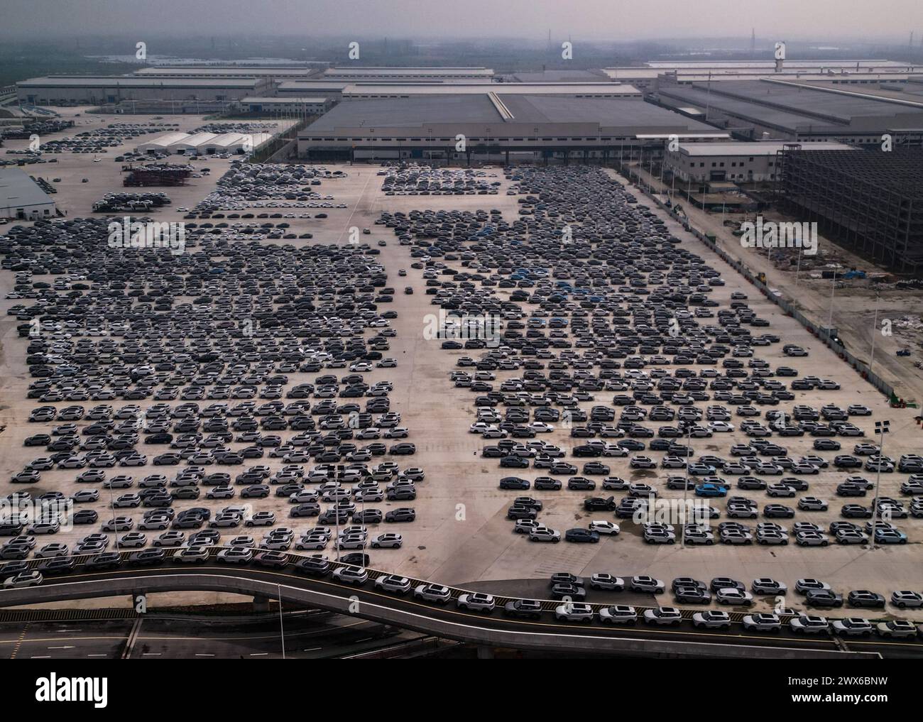HEFEI, CHINA - MARCH 28, 2024 - An aerial photo shows new energy ...