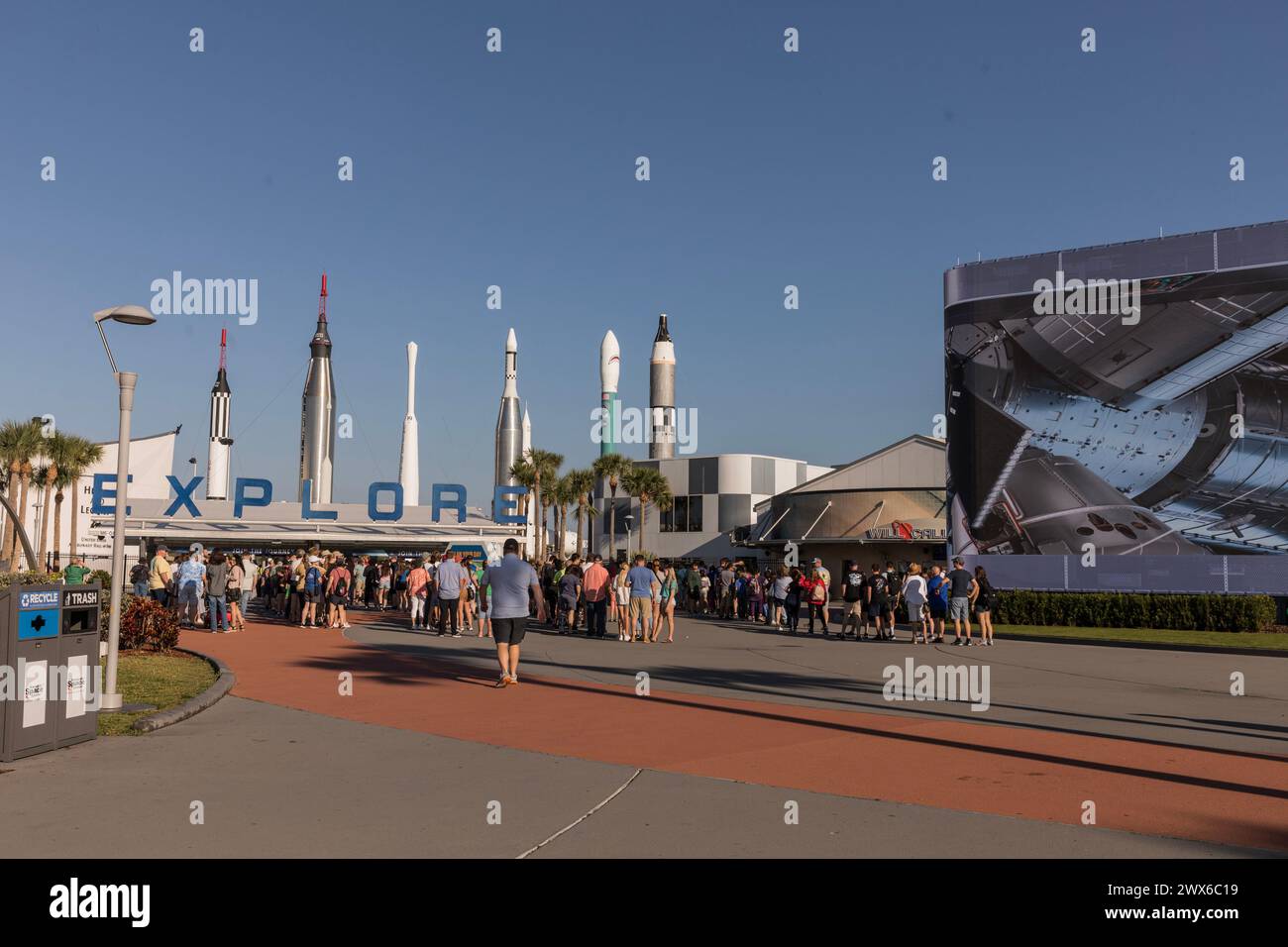 CAPE CANAVERAL, FLORIDA - 15 MARCH 2024. Entry to NASA's Kennedy Space Center CAPE CANAVERAL ...