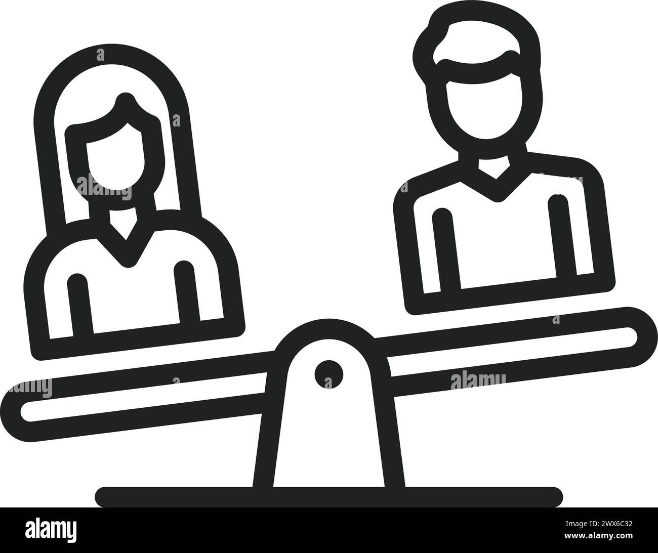 Inequality icon vector image. Suitable for mobile application web ...