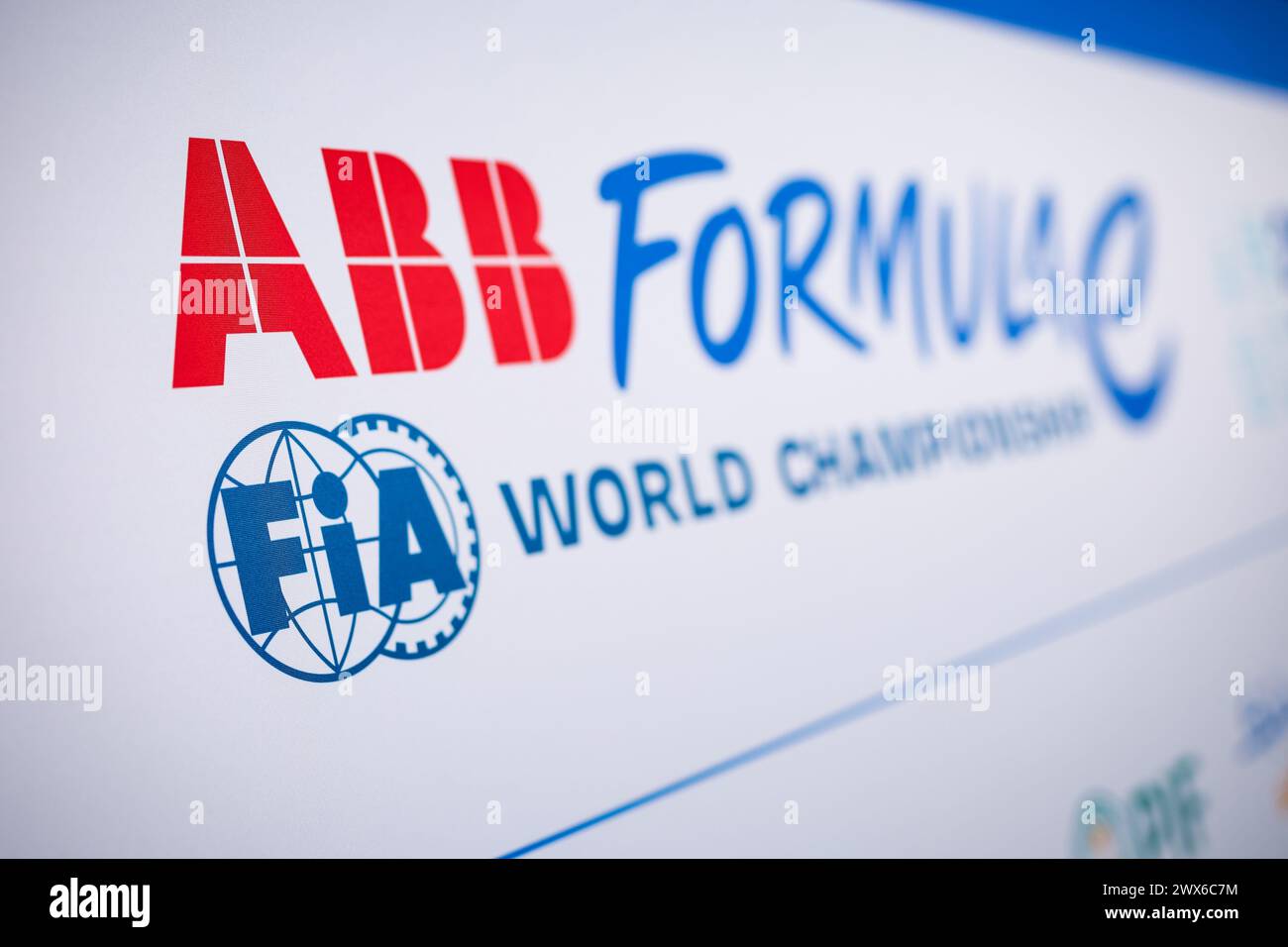 ABB logo during the 2024 Tokyo ePrix, 4th meeting of the 2023-24 ABB ...