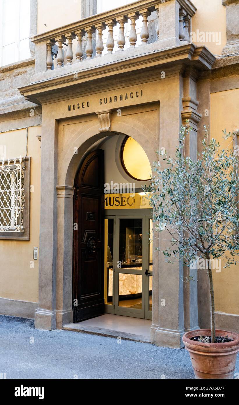 Entrance of Museo etrusco Guarnacci, archaological museum focused on ...
