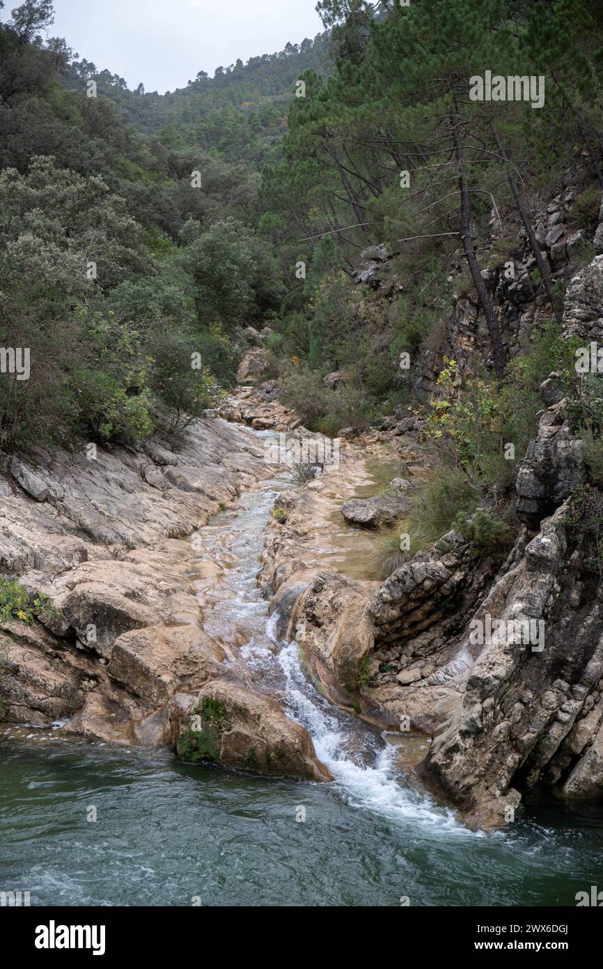 Landscape of a hiking trail along a river Stock Photo - Alamy