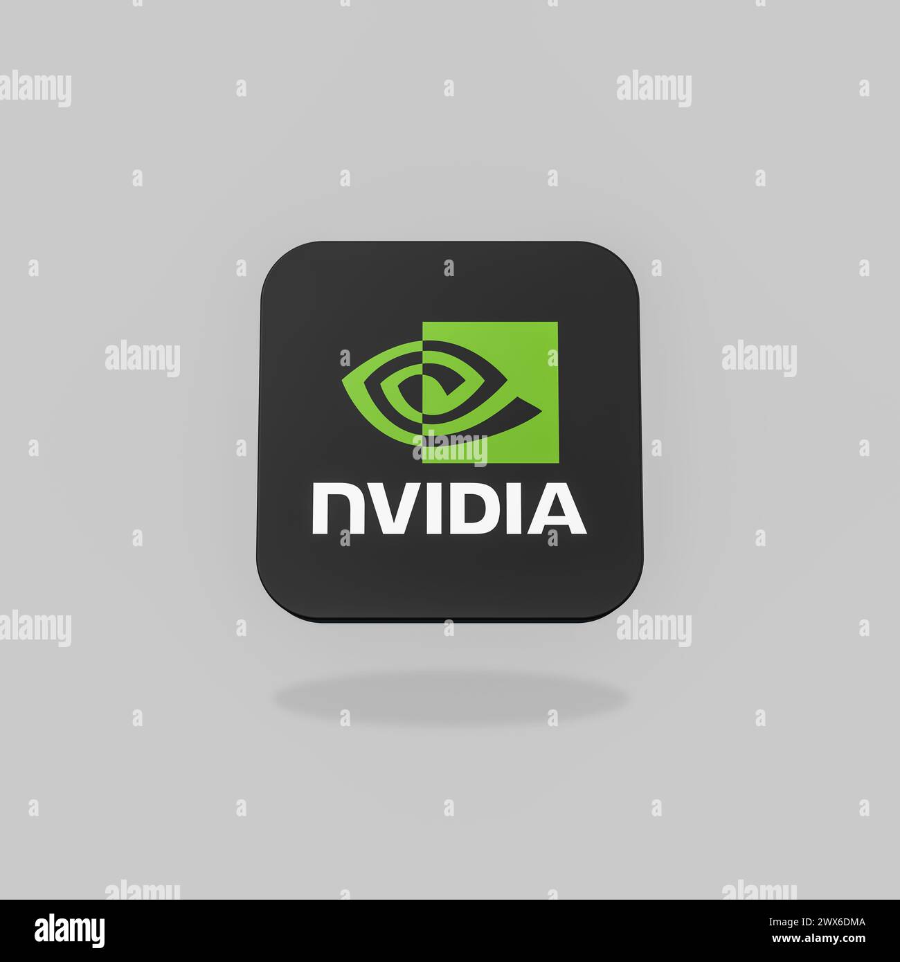 Nvidia App Icon on Flat Gray Background Stock Photo - Alamy