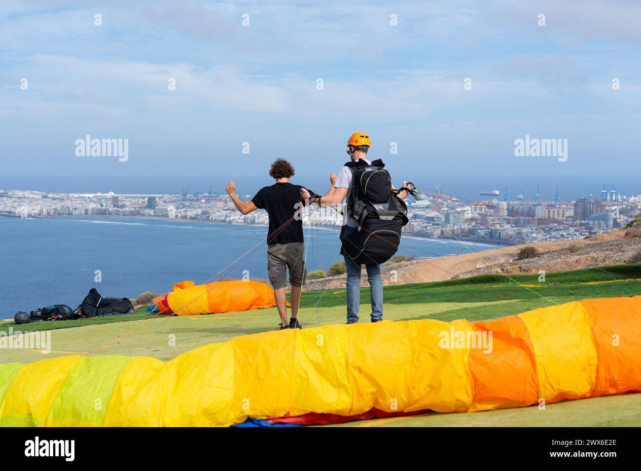 Paraglider safety equipment and gear hi-res stock photography and ...