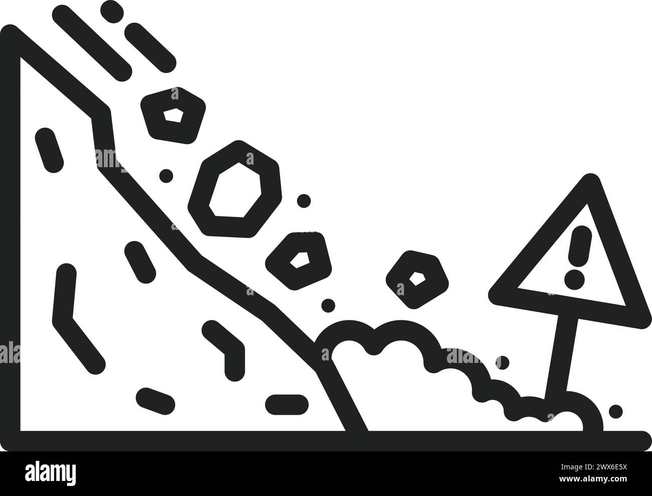 Landslide icon vector image. Suitable for mobile application web ...