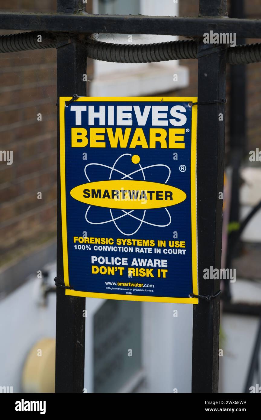 Thieves beware. Warning notice to potential thieves criminals of ...