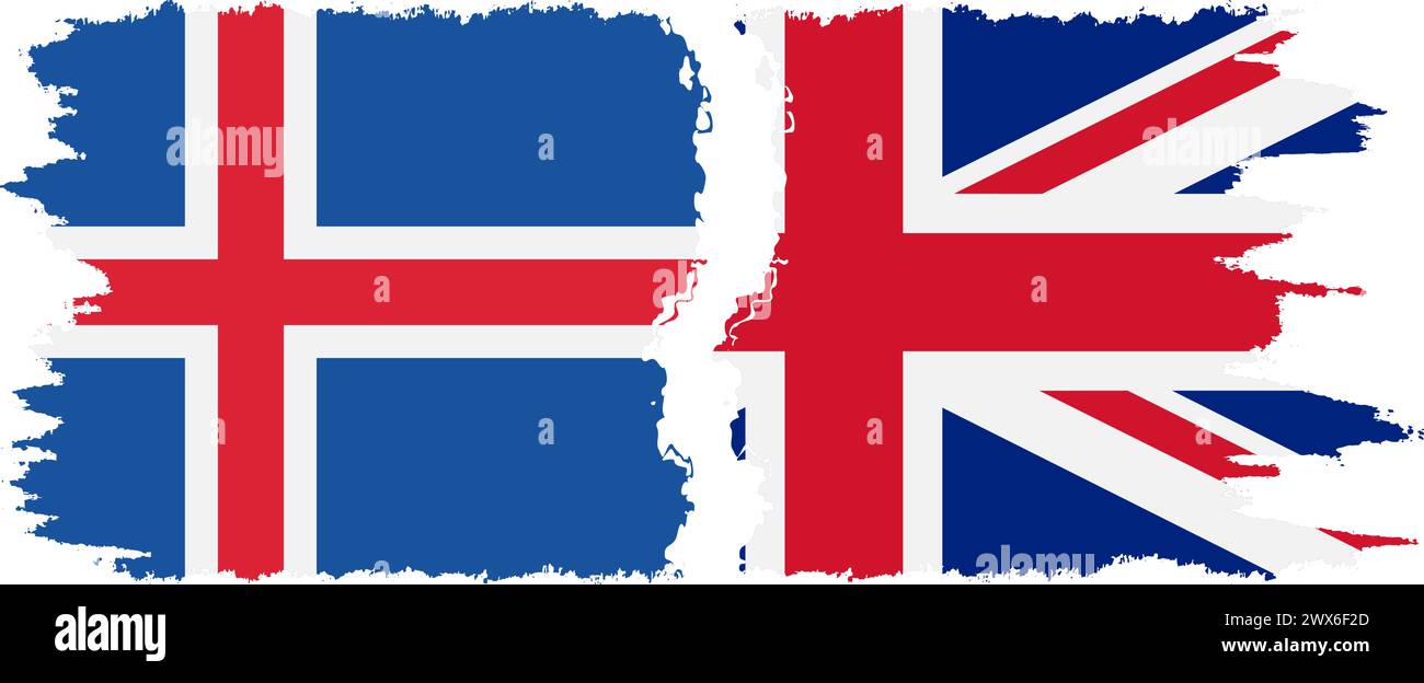 UK and Iceland grunge flags connection, vector Stock Vector Image & Art ...