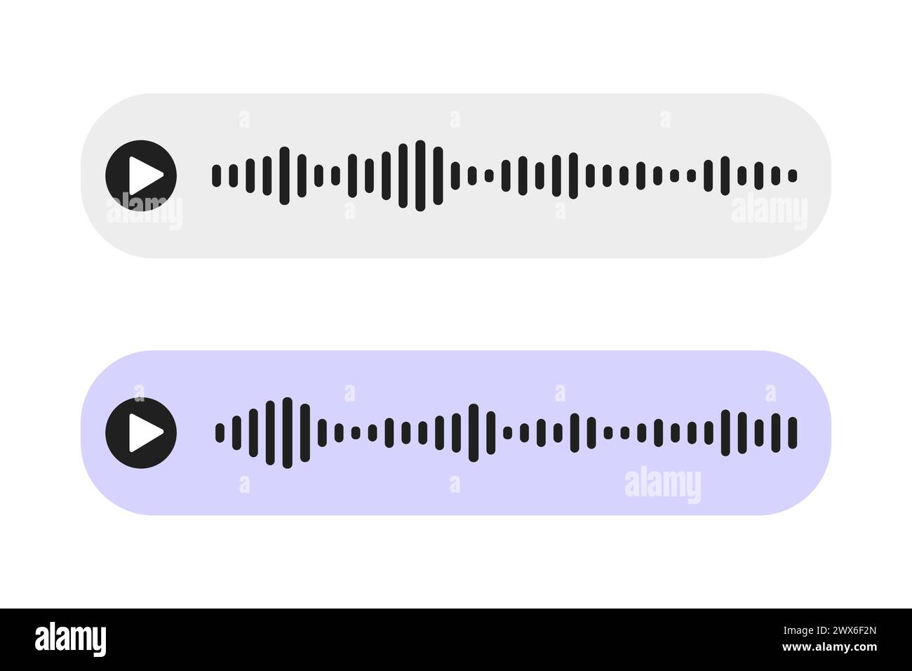 Sound wave decibel audio record simple voice message icon isolated on ...