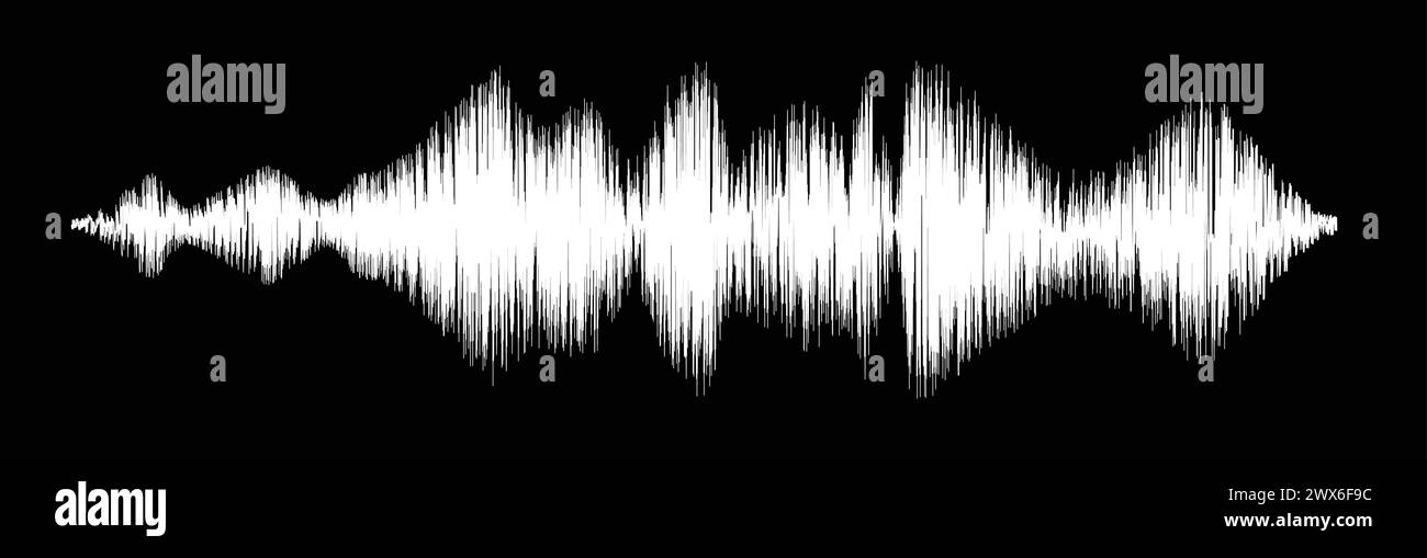 Real sound wave pattern. Audio waveform for radio, podcast, music ... Real sound wave pattern. Audio waveform for radio, podcast, music ...
