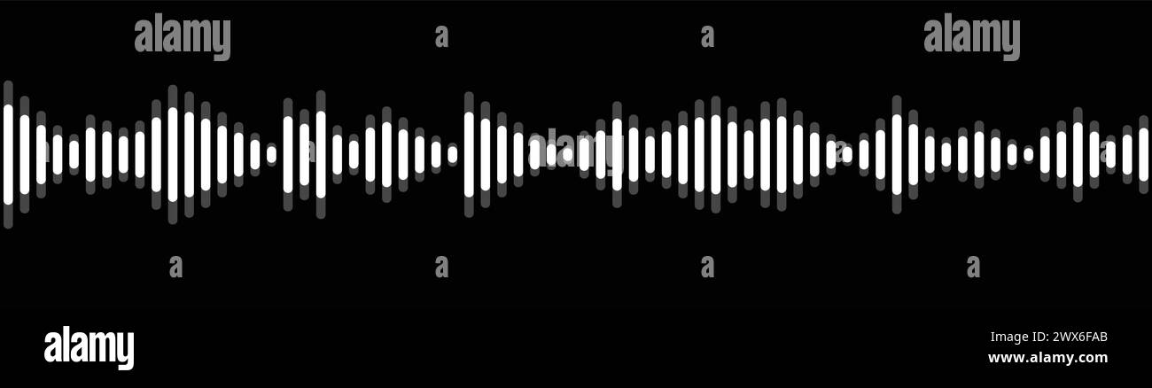 Seamless sound wave pattern. Audio waveform for radio, podcast, music ... Seamless sound wave pattern. Audio waveform for radio, podcast, music ...