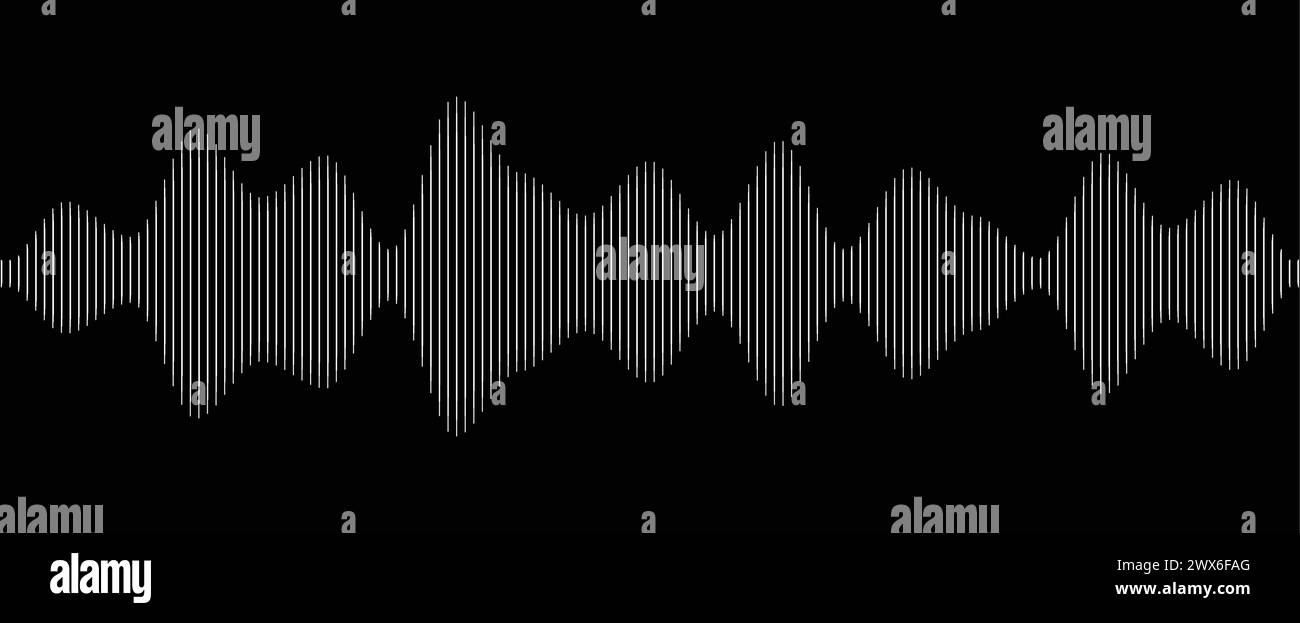 Seamless sound wave pattern. Audio waveform for radio, podcast, music ... Seamless sound wave pattern. Audio waveform for radio, podcast, music ...