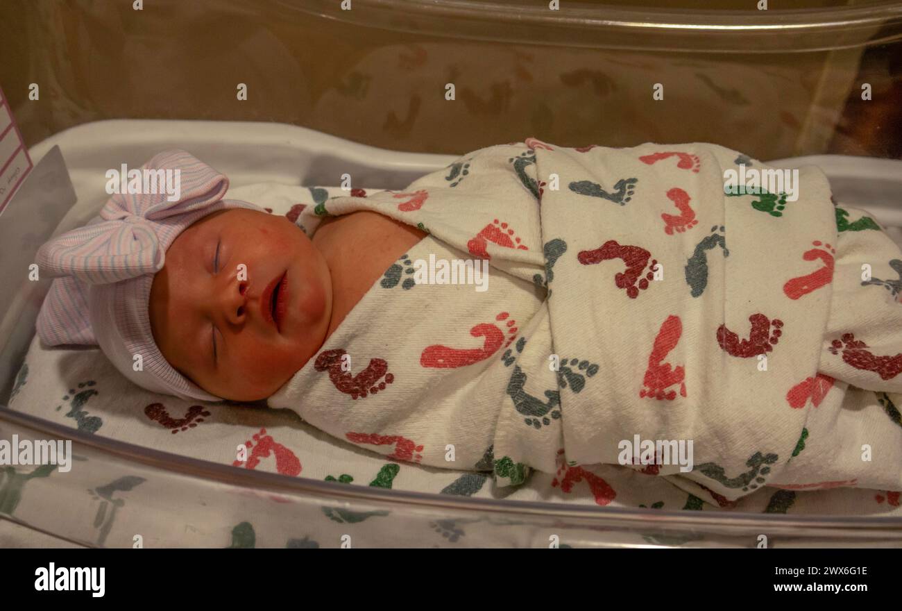 New born baby girl Stock Photo - Alamy