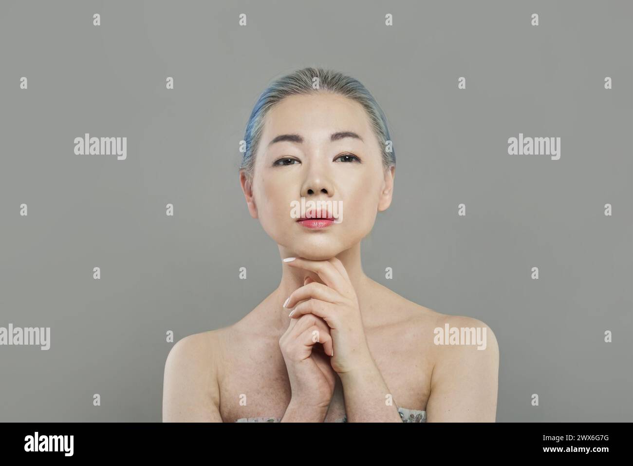 Beautiful asian mid adult woman portrait Stock Photo - Alamy