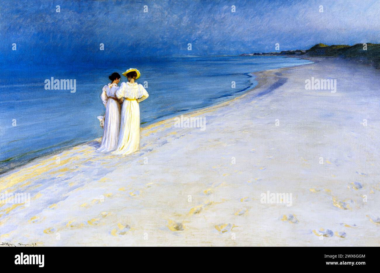Summer evening on Skagen's Beach aesthetic painting by Peder Severin ...