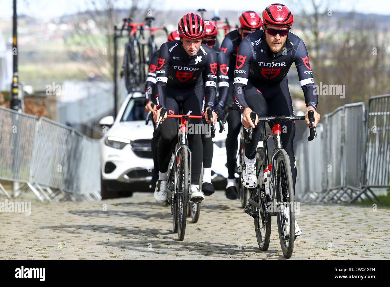 Oudenaarde, Belgium. 28th Mar, 2024. Italian Matteo Trentin of Tudor ...