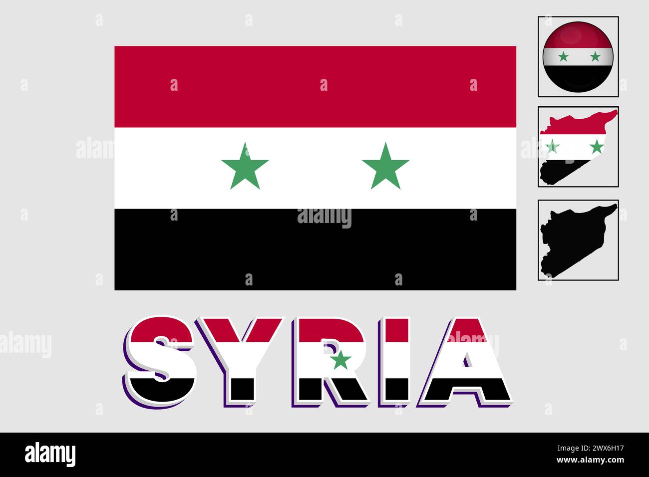 Flag in map of syria hi-res stock photography and images - Alamy