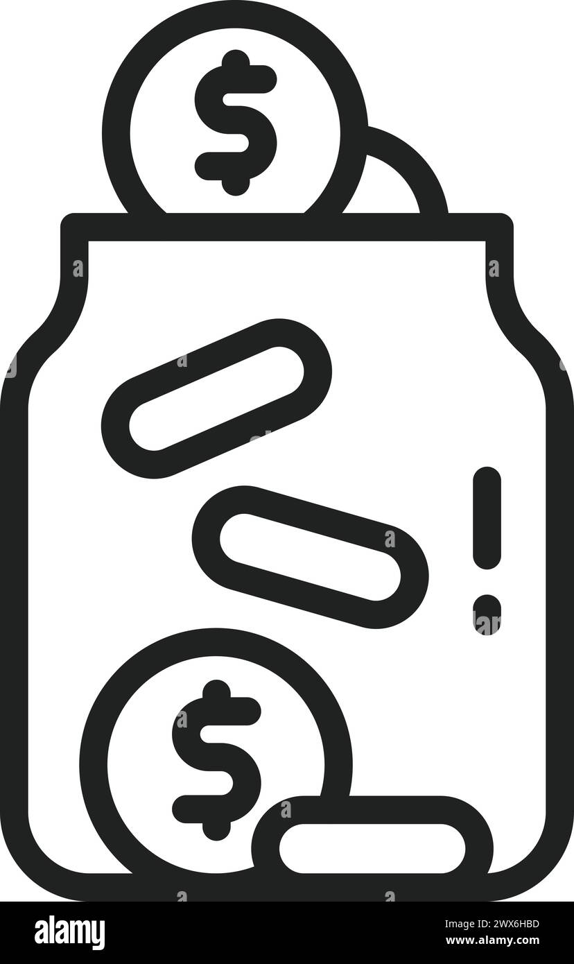 Money Jar icon vector image. Suitable for mobile application web ...