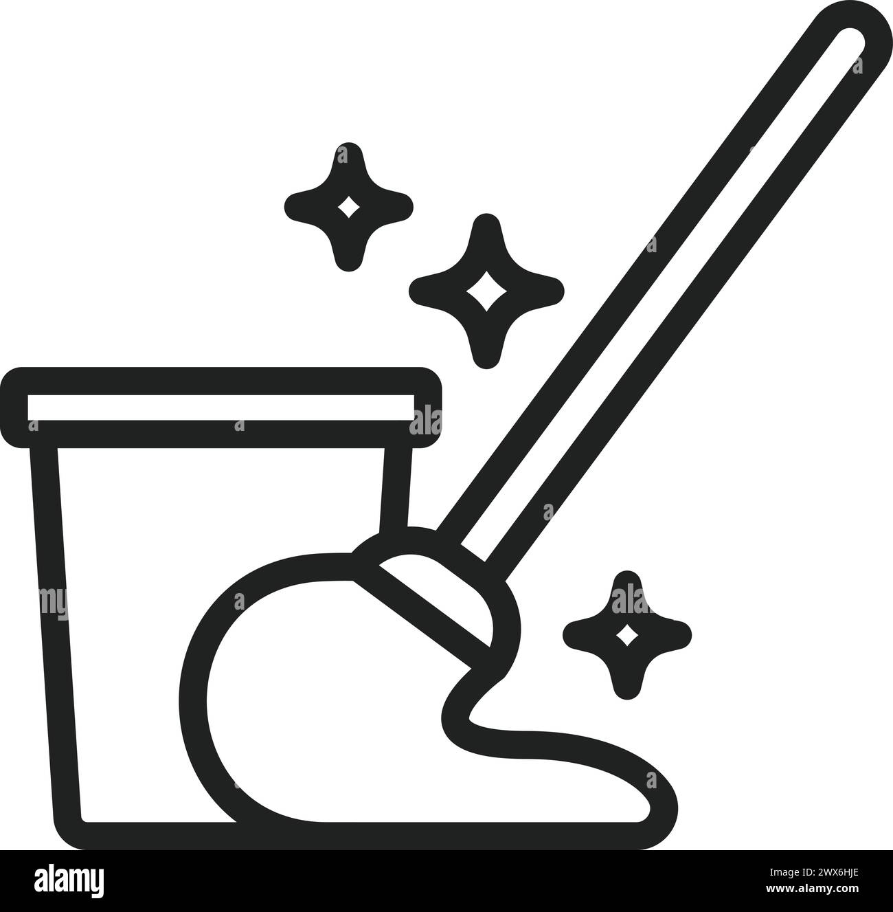Mop icon vector image. Suitable for mobile application web application ...