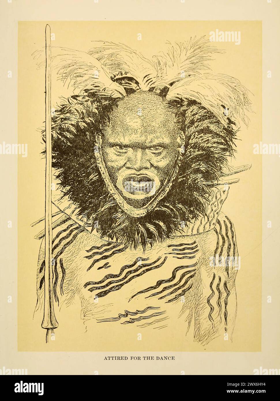 Portrait of Meru man in full dress suit, including headdress of ...