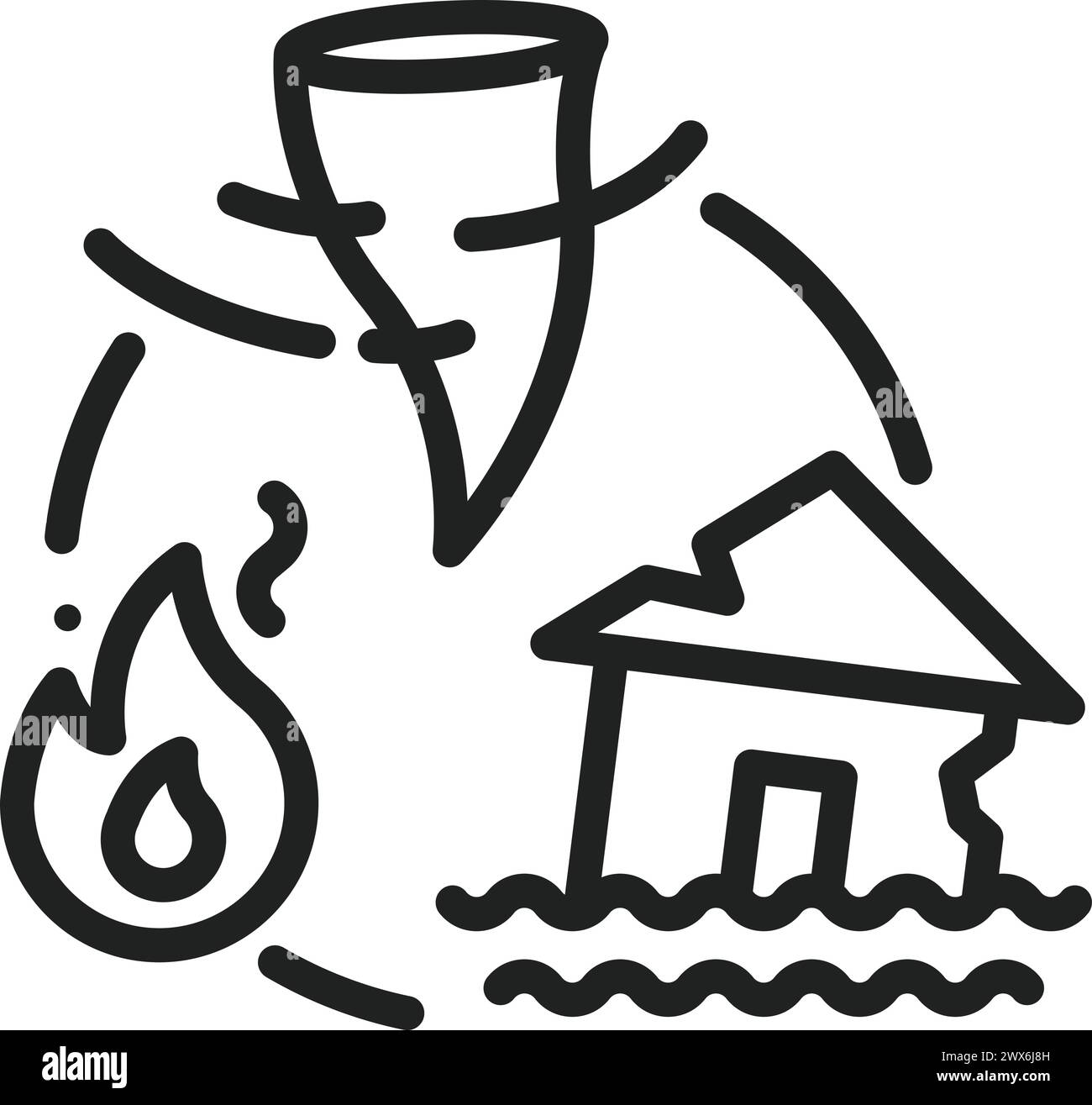 Natural Disaster icon vector image. Suitable for mobile application web ...