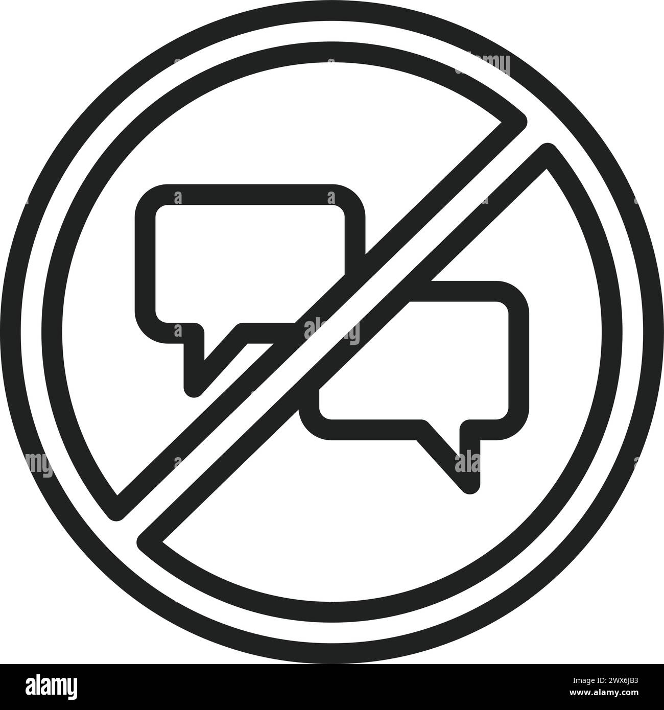 No Chat icon vector image. Suitable for mobile application web ...