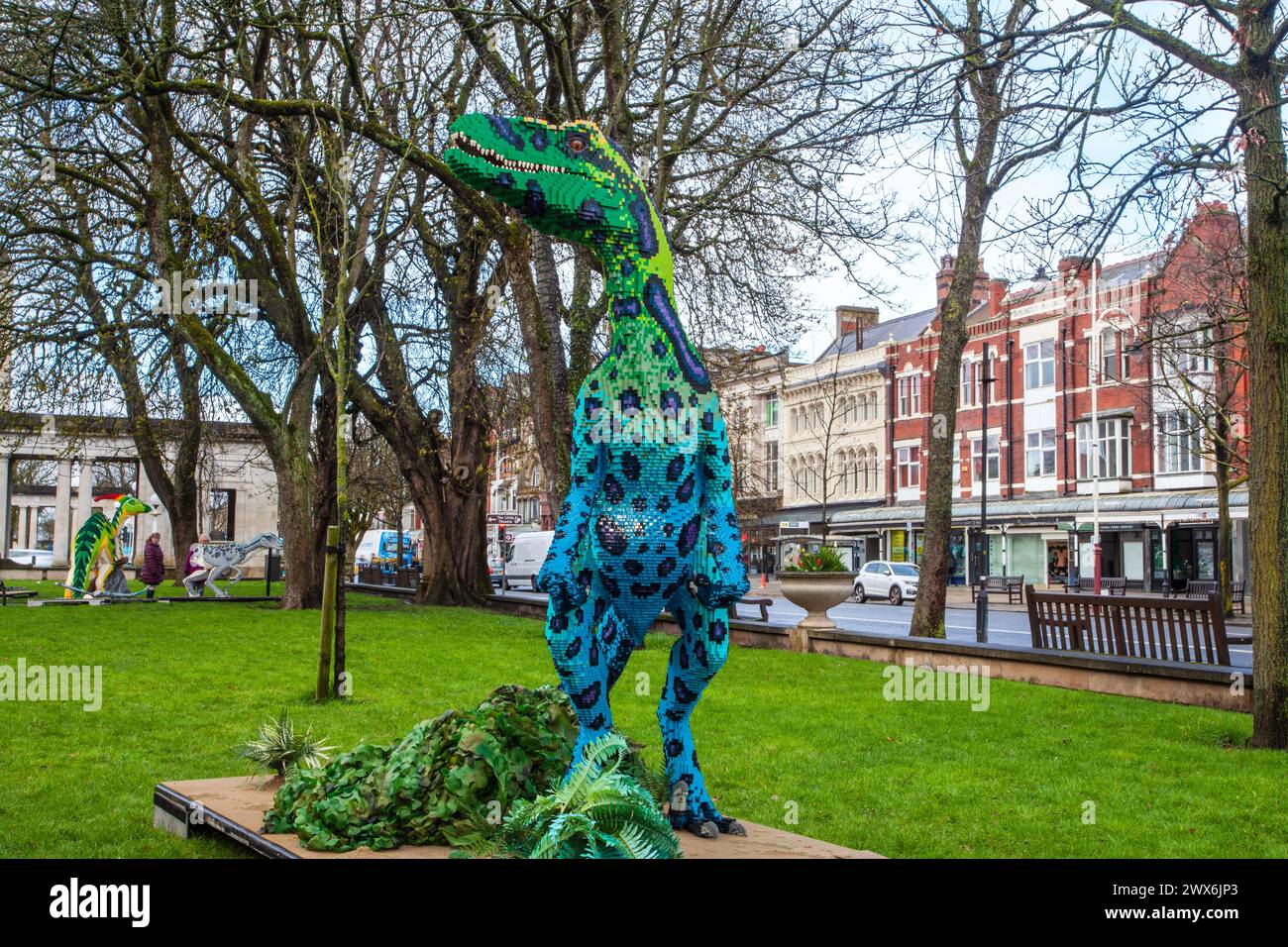 Velociraptor Dinosaur in Southport, Merseyside. UK Weather; 28 Mar 2024 ...