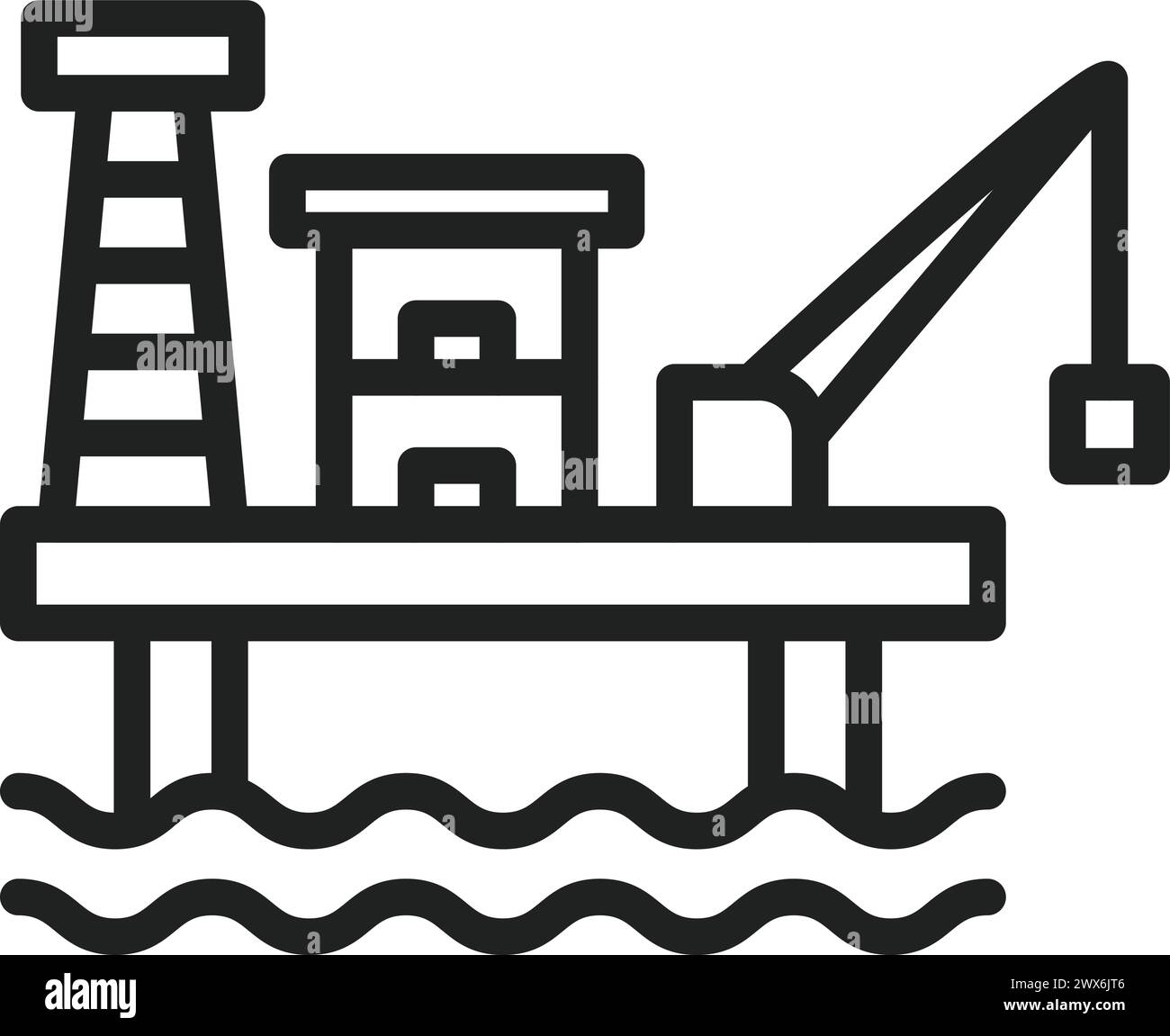 Oil Platform icon vector image. Suitable for mobile application web ...