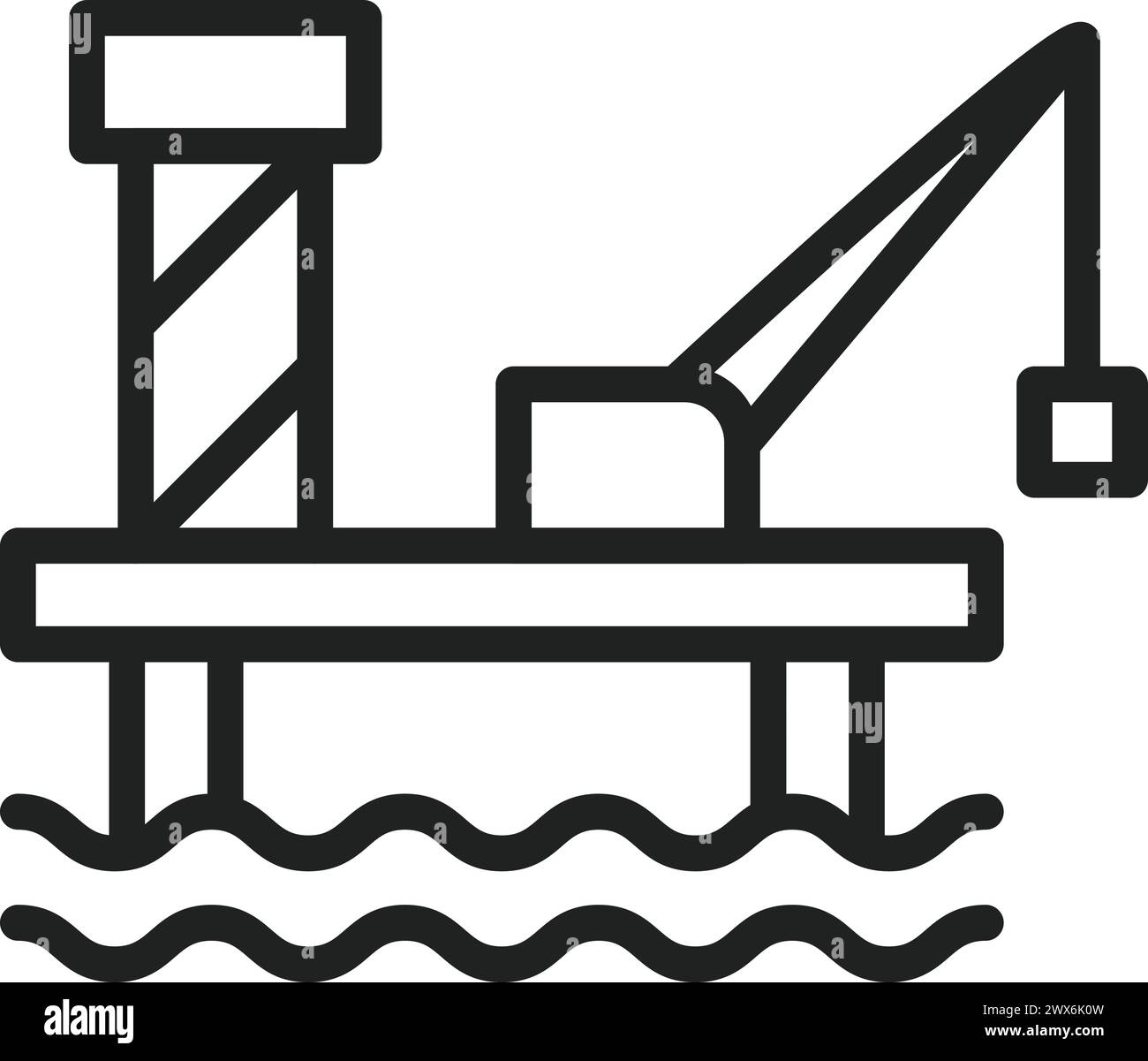Oil Rig icon vector image. Suitable for mobile application web ...