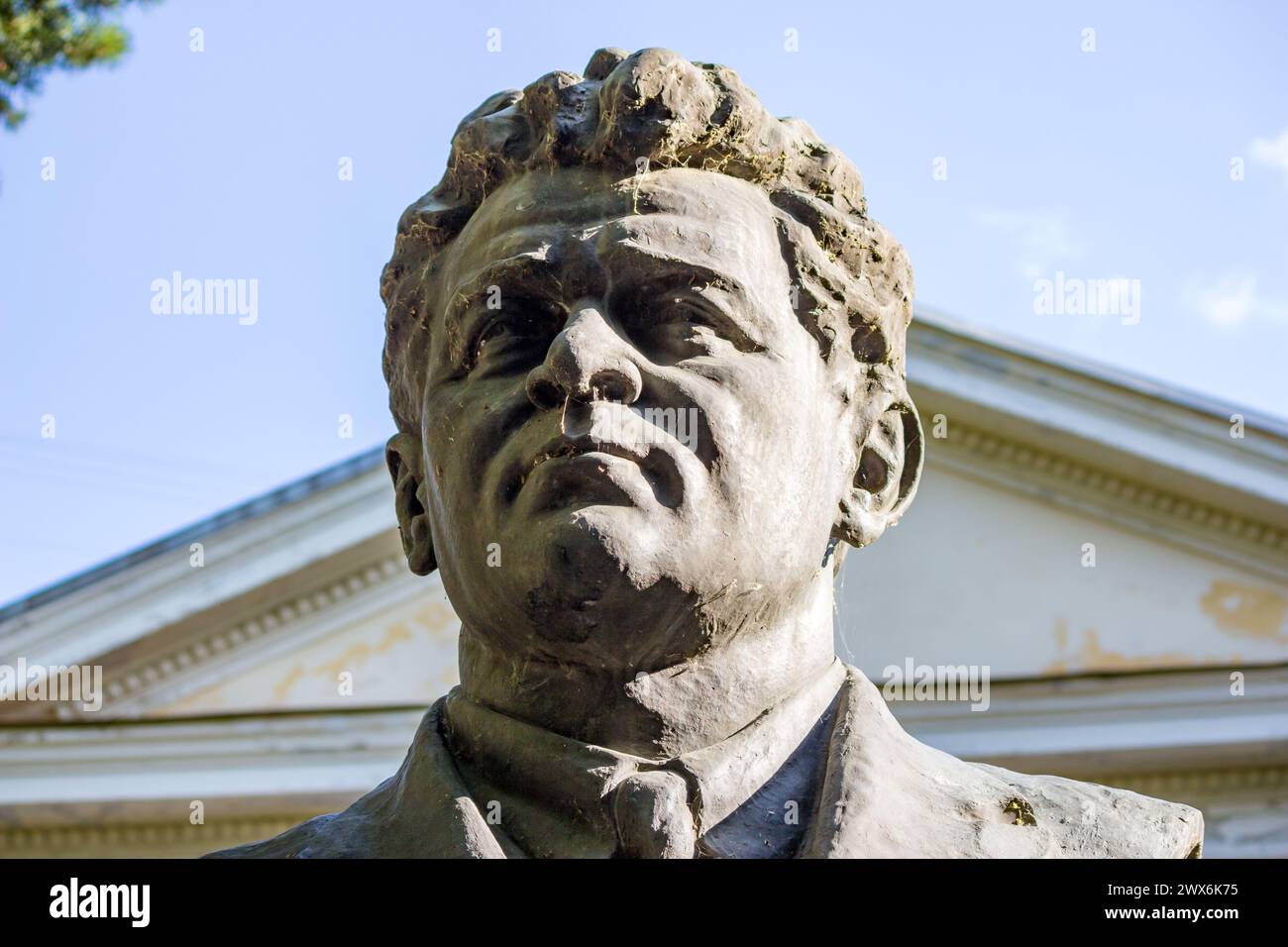 Obninsk, Russia - July 2019: Monument-bust to the Russian teacher ...