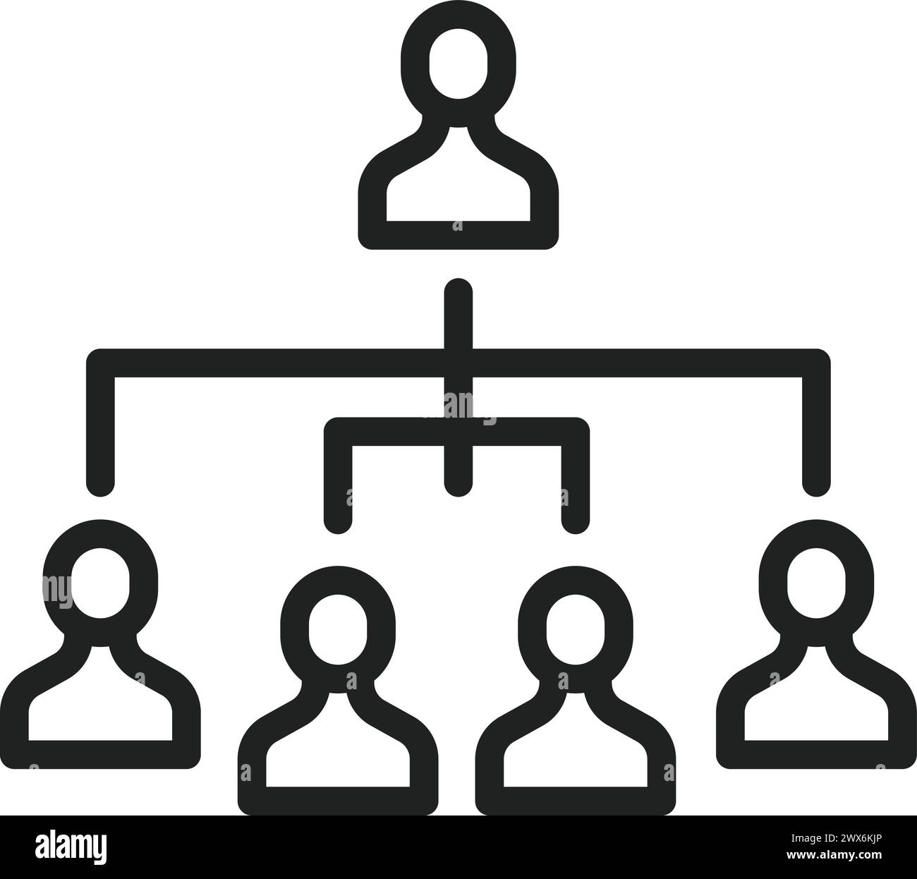 Organization Chart icon vector image. Suitable for mobile application web application and print ...