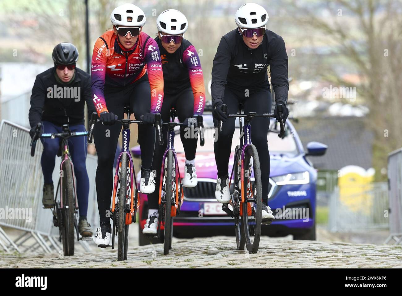Human Powered Health riders pictured during track reconaissance of ...