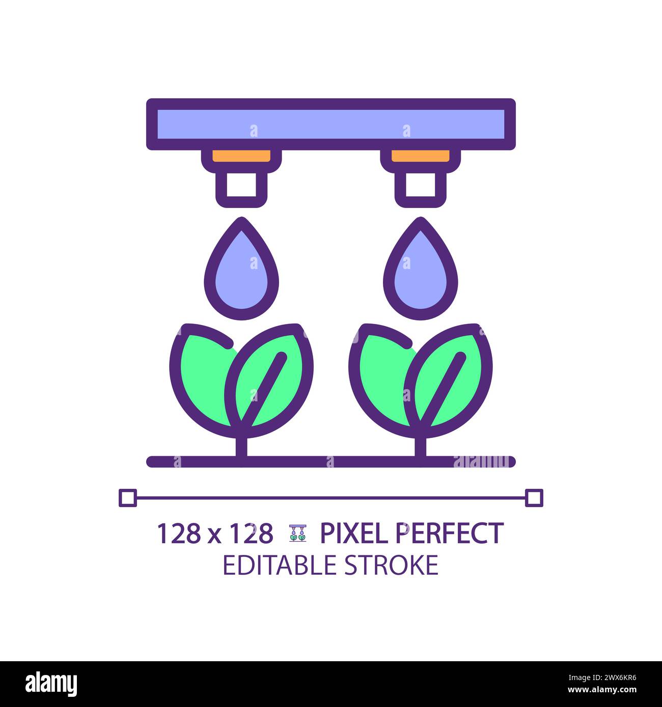 Drip irrigation RGB color icon Stock Vector Image & Art - Alamy