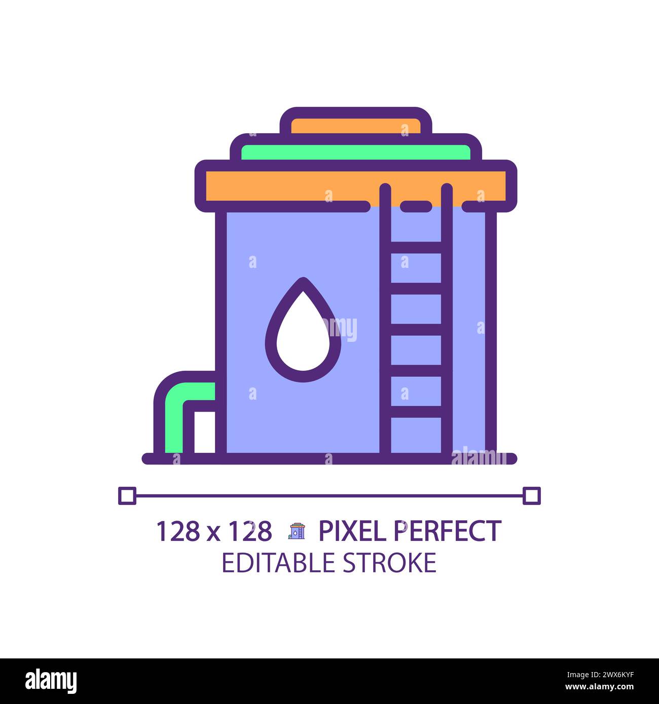 Water reservoir RGB color icon Stock Vector Image & Art - Alamy