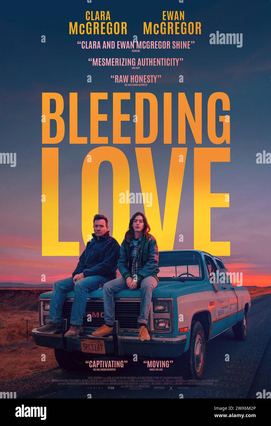 Bleeding Love poster Ewan McGregor & Clara McGregor Stock Photo - Alamy