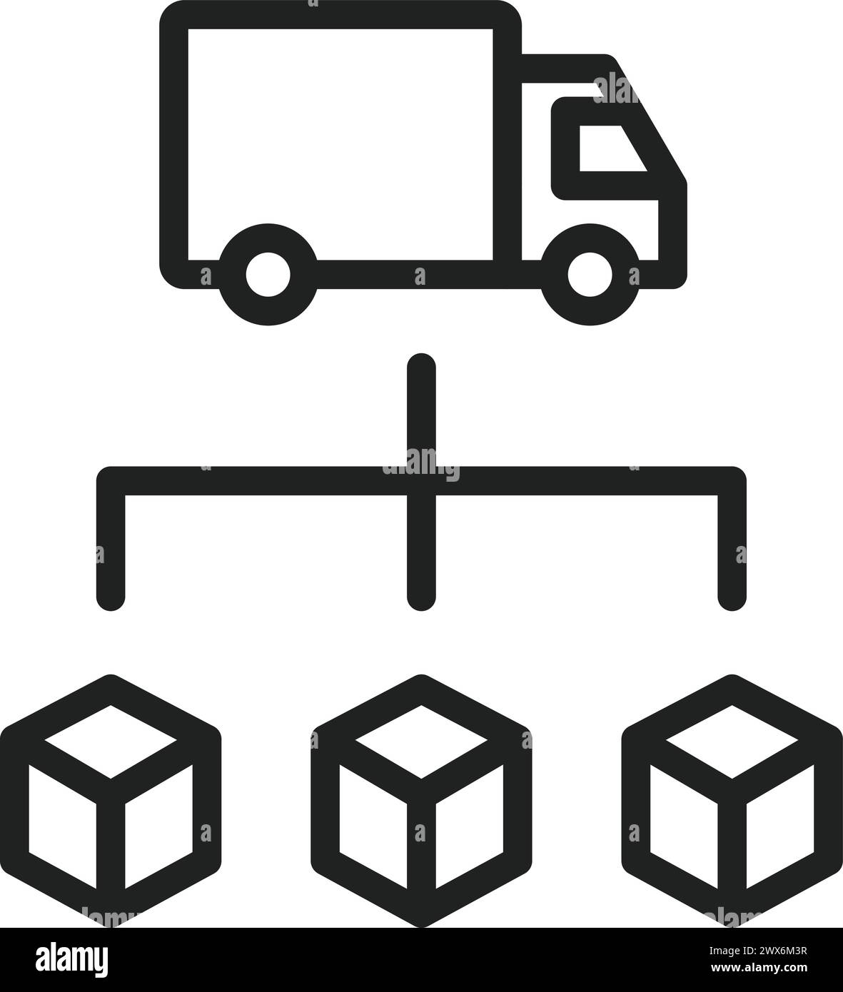 Package Distribution Icon Vector Image Suitable For Mobile Application