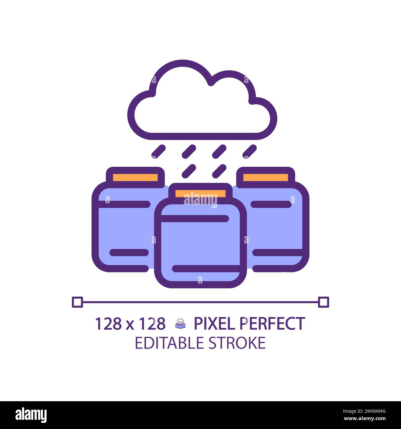 Rainwater Harvesting Rgb Color Icon Stock Vector Image And Art Alamy