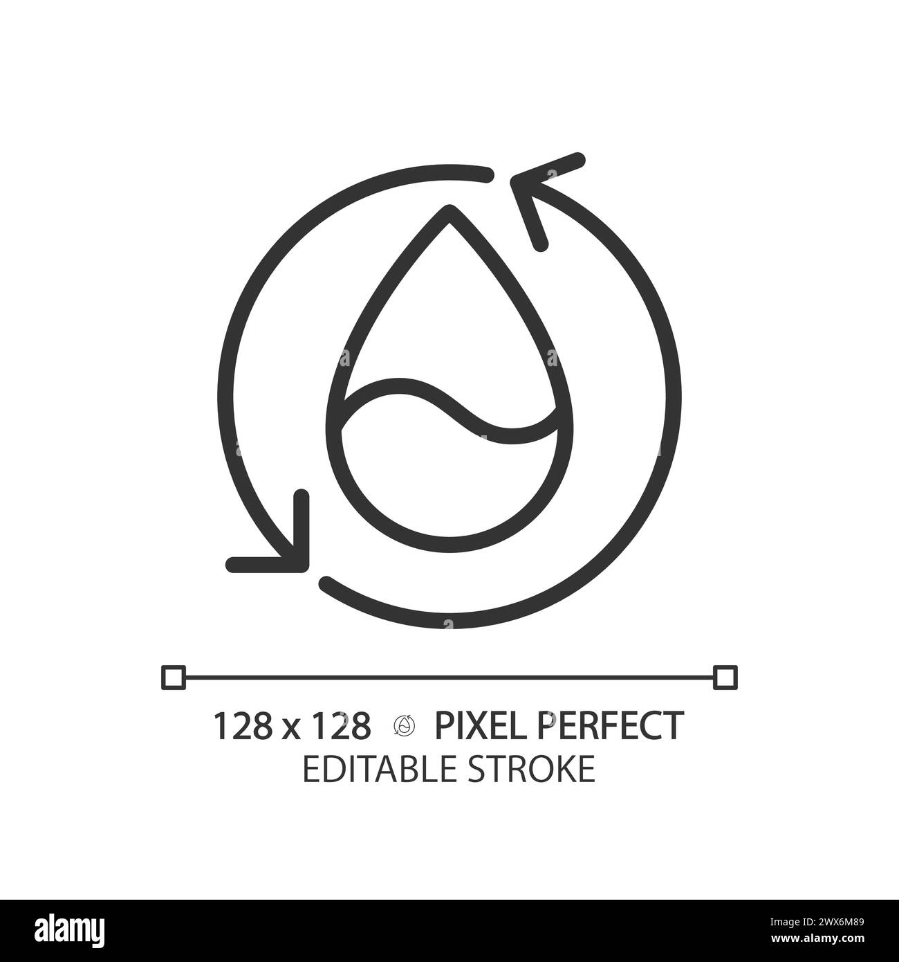 Reusing water linear icon Stock Vector Image & Art - Alamy